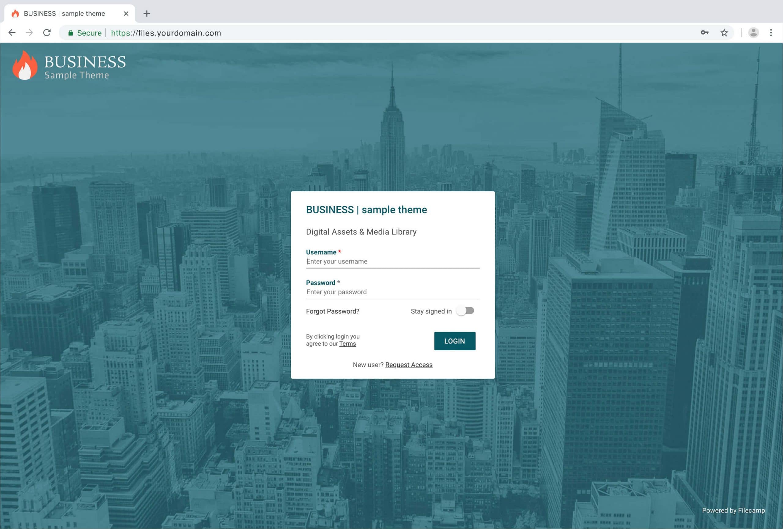 Custom Branding Filecamp
