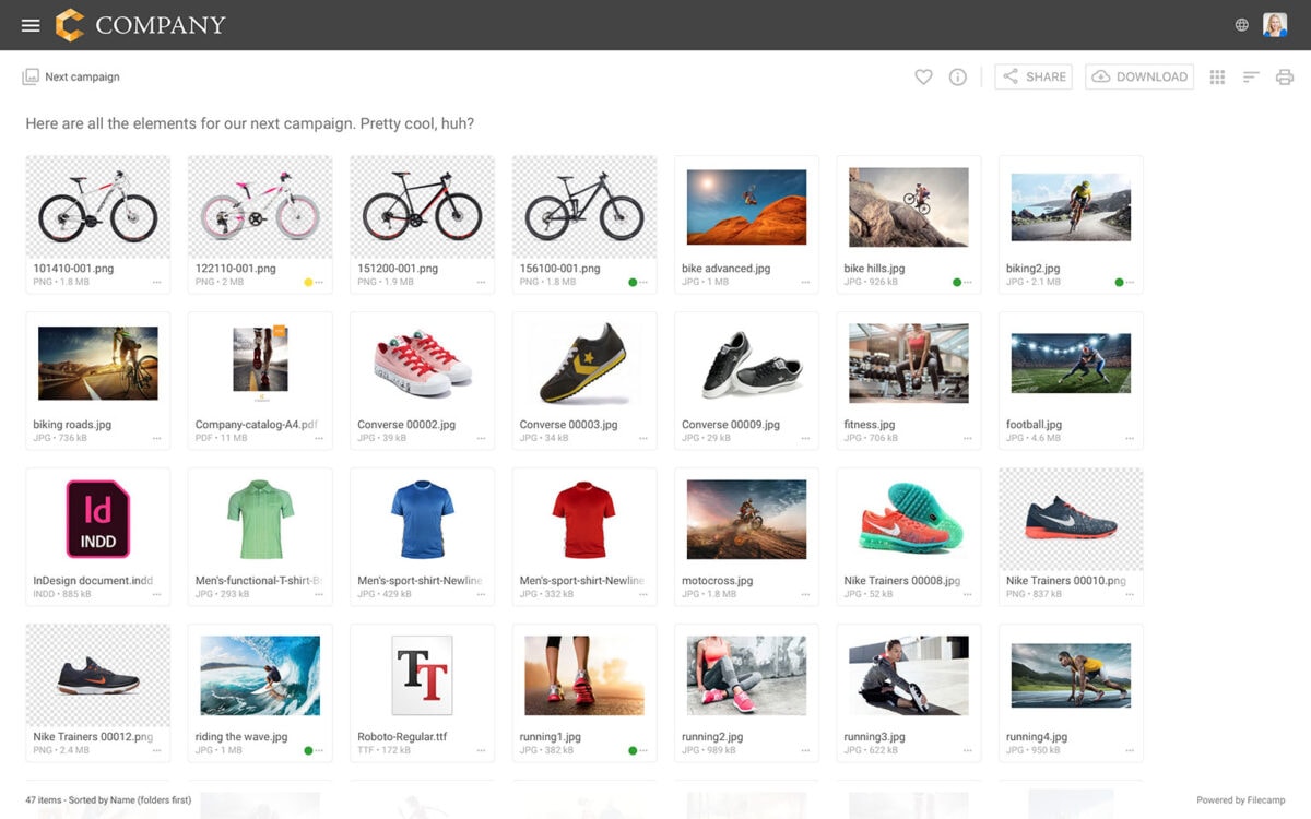 Edit Folder Filecamp